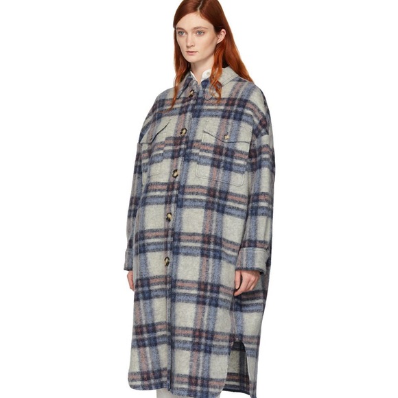 Isabel Marant | Jackets & Coats | Isabel Marant Plaid Gabrion Oversized ...